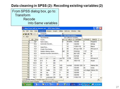 how to enter data in spss ppt download