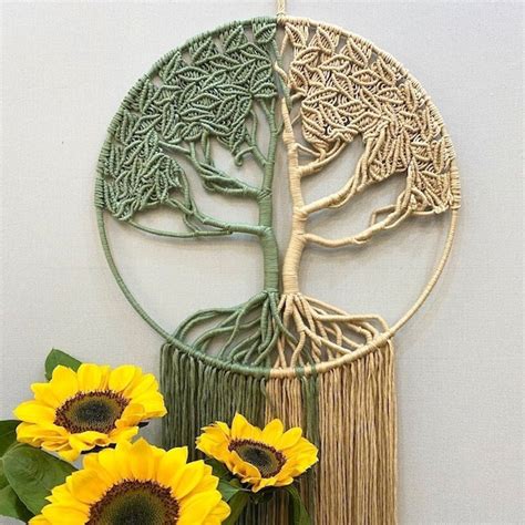 Macrame Tree Of Life Wall Hanging Etsy