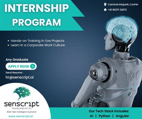 Senscript Technologies On Linkedin Internship Training Ai Python