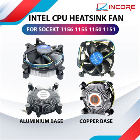 Intel Copper Base Cpu Heatsink Fan For Socket 1155 1150 1151 1156 115x Hsf Shopee Malaysia