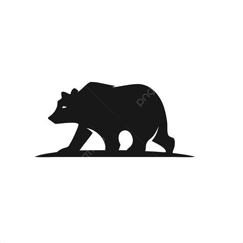 Bear Vector Logo Design Bear Clipart Black And White Illustration