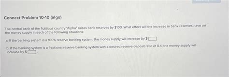 solved connect problem 10−10 algo the central bank of the