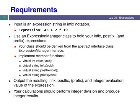 Lab 05 Expressions Ppt Download