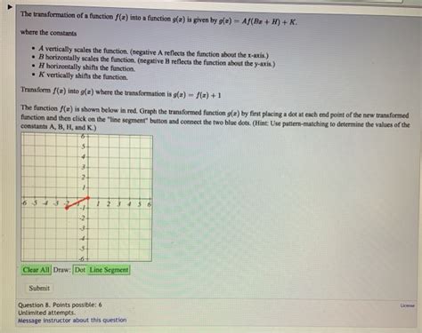 solved let f x find the equation of the function g