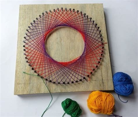 Diy Rainbow Spirograph String Art Spirograph Art String Art String
