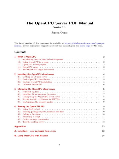 Opencpu Server Pdf Hypertext Transfer Protocol Ubuntu Operating