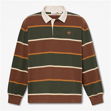 All Gender Rugby Polo Shirt Dark Green Dark Brown