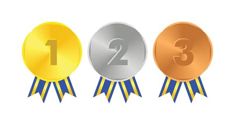 Winner Gold Silver Bronze 1st 2nd 3rd Medal First Place Second Third