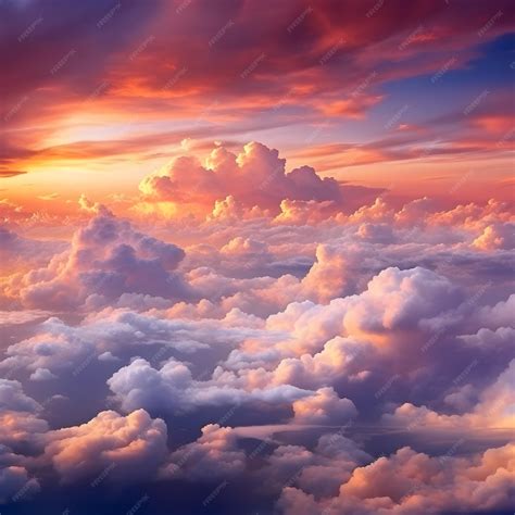 Premium Ai Image Sunset Sky Texture