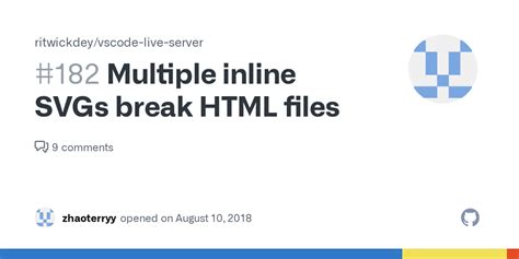 Multiple Inline Svgs Break Html Files · Issue 182 · Ritwickdeyvscode Live Server · Github