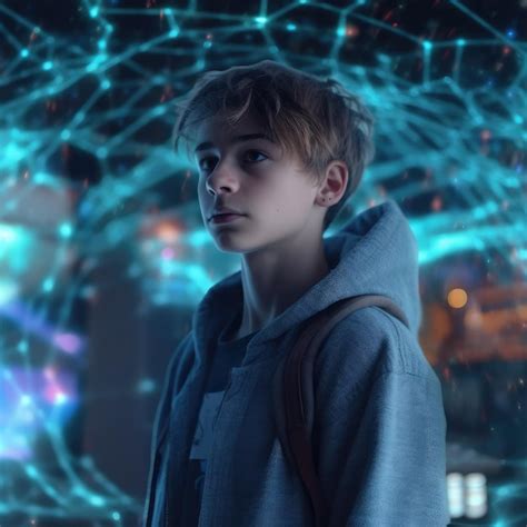 Premium Ai Image The Universe And Technology Of A Teenage Boy Work