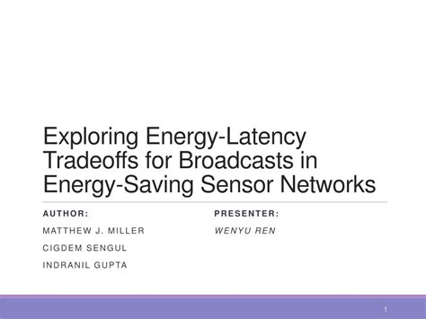 ppt exploring energy latency tradeoffs for broadcasts in energy