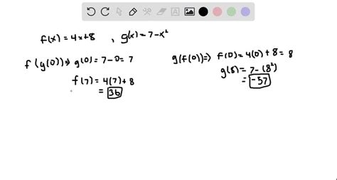 solved for the following exercises use each pair of functions to find