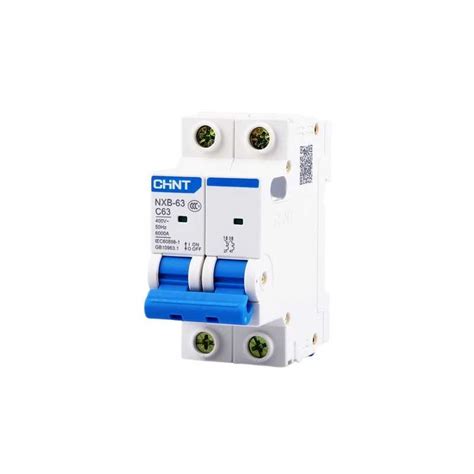 Interruptor Termomagnético Chint Nxb‑63h 2 P 16 A 10 Ka Curva D Con Ce
