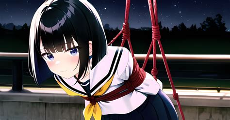 拘束 夜のベランダで吊られる女子中学生 ひよひよのイラスト Pixiv