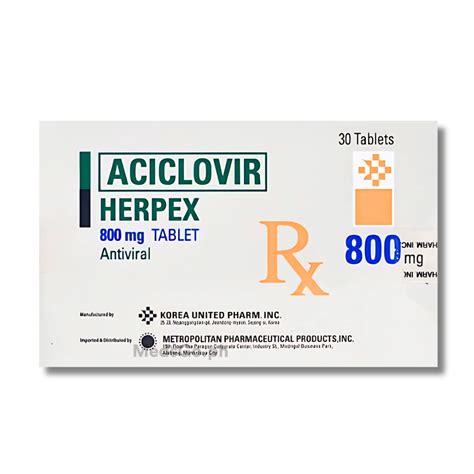 Herpex Aciclovir 800mg 1 Tablet Price In The Philippines Medsgo