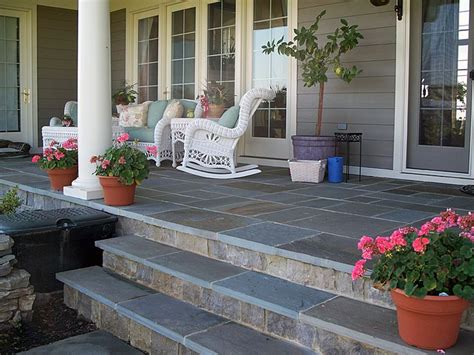 Slate And Stone Colors Stone Porches Front Porch Steps Porch Design