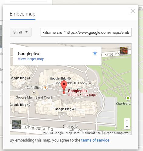 Personalized Embedded Google Maps
