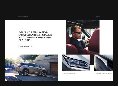 lexus eu website web design on behance