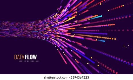 Digital Data Flow Vector Background Big Stock Vector Royalty Free Shutterstock