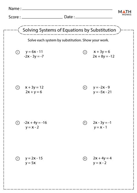 Solving Special Systems Of Linear Equations Worksheets