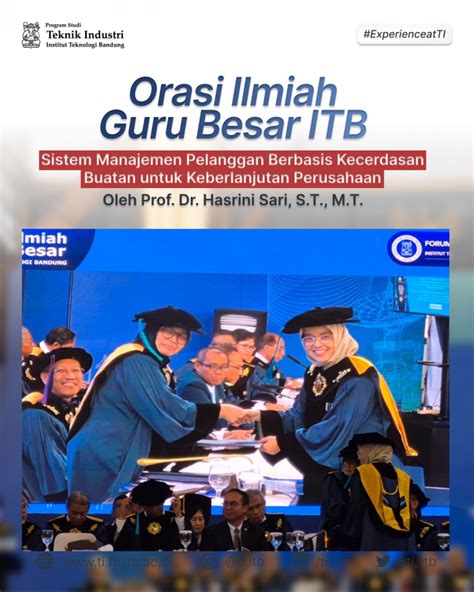 Orasi Ilmiah Guru Besar Itb Prof Hasrini Sari Bahas Kecerdasan Buatan Untuk Keberlanjutan