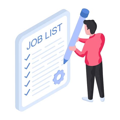Premium Vector An Editable Design Illustration Of Job List