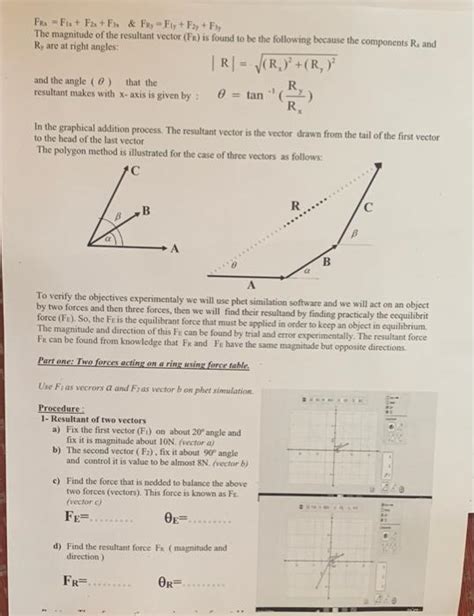 Solved Vector Addition Using PHET Simulation Name This Chegg