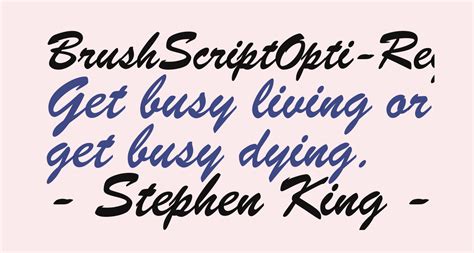 BrushScriptOpti Regular Free Font What Font Is
