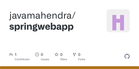 GitHub Javamahendra Springwebapp