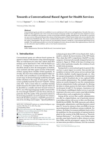 Pdf Towards A Conversational Based Agent For Health Services