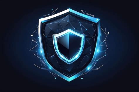 Cybersecurity Web Safety Digital Defense Futuristic Concept With Protection Shield And Power