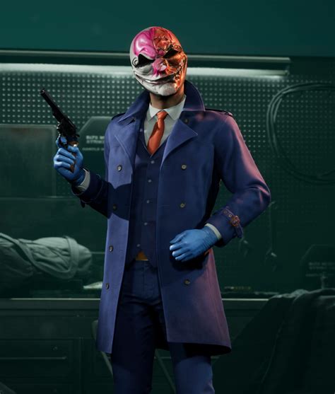 Hoxton Payday 3 Blue Trench Coat Pete Gold Leather Coat