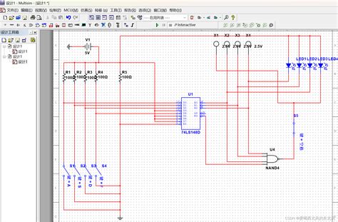 了解74ls48以及基于74ls148优先编码器芯片的 Multisim 四路抢答器 Csdn博客