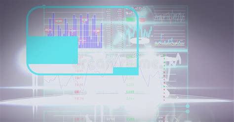 Composition Of Scope Scanning And Data Processing Over World Map Stock