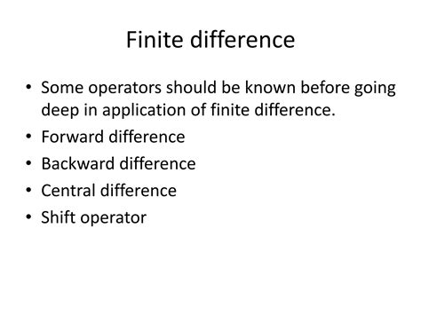 Application Of Interpolation And Finite Difference Pptx