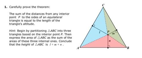 Solved 1 Carefully Prove The Theorem The Sum Of The Chegg Com