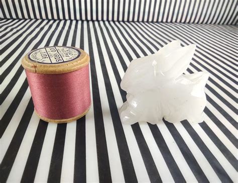 Vintage Onyx Rabbit Hand Carved Bunny Courage Strength Protection Luck Wisdom And