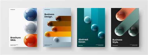 밝은 사실적인 구 팜플렛 일러스트 번들 생생한 커버 벡터 디자인 컨셉 컬렉션 A4 용지에 대한 스톡 벡터 아트 및 기타 이미지