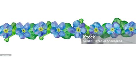 큰 녹색 잎 푸른 잊어 나 Nots 꽃 화환과 컬렉션에서 꽃다발과 자연의 수채화 손 그림 아름다운 결혼식 초대 디자인 여름 일러스트 0명에 대한 스톡 벡터 아트 및 기타