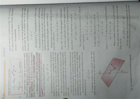 Applying Newtons Second Lawphysics Xiangular Velocity ω As Shown In