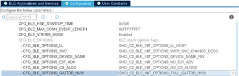 stm32wb wba gatt data base and bonded devices information storage