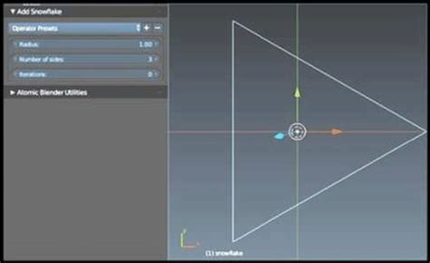 Creating A Fractal Koch Snowflake Shape Model In Sequence In An