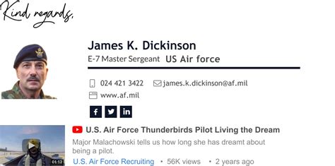 Professional Military Email Signature Set Up In 2 Min