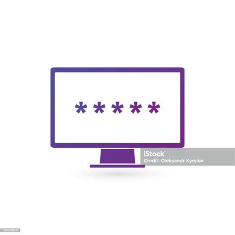 컴퓨터 잠금 보안 방패 아이콘 비밀 번호 보호 데이터 개념 벡터 그림을 흰색 배경에 고립입니다 깨끗 한 디자인입니다 0명에 대한 스톡 벡터 아트 및 기타 이미지 Istock