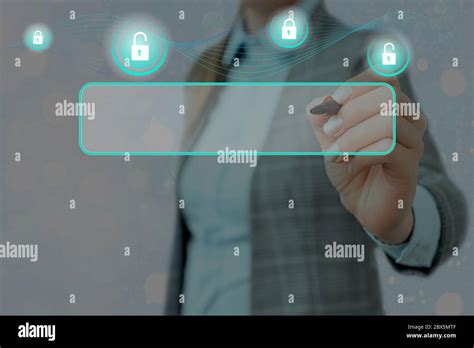 Graphics Padlock For Web Data Information Security Application System