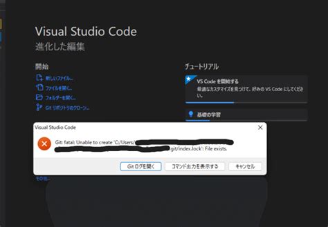 Vs Code エラーgit Fatal Unable To Create Terasu Products