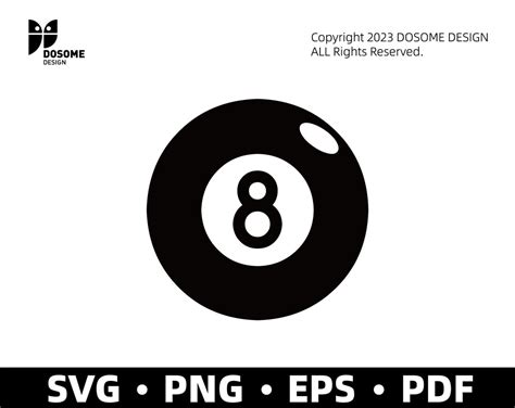 8 Ball Pool Billiard Ball Svg Files 8 Ball Billiard Ball Cut Files