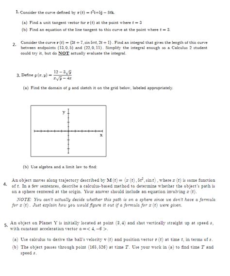 Solved Consider The Curve Defined By R T T I J Tk A Chegg