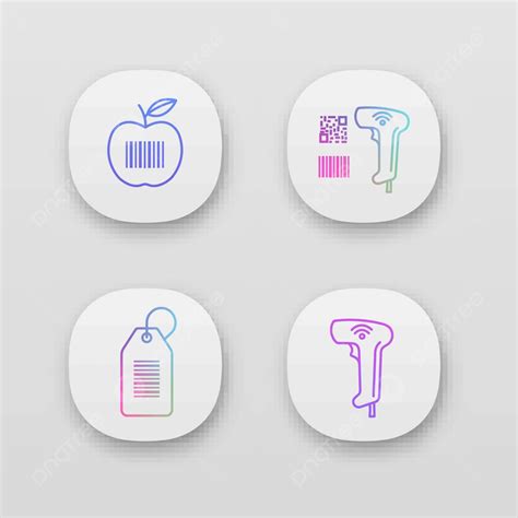 Barcodes App Icons Set Commerce Read Navigation Vector Commerce Read Navigation PNG And